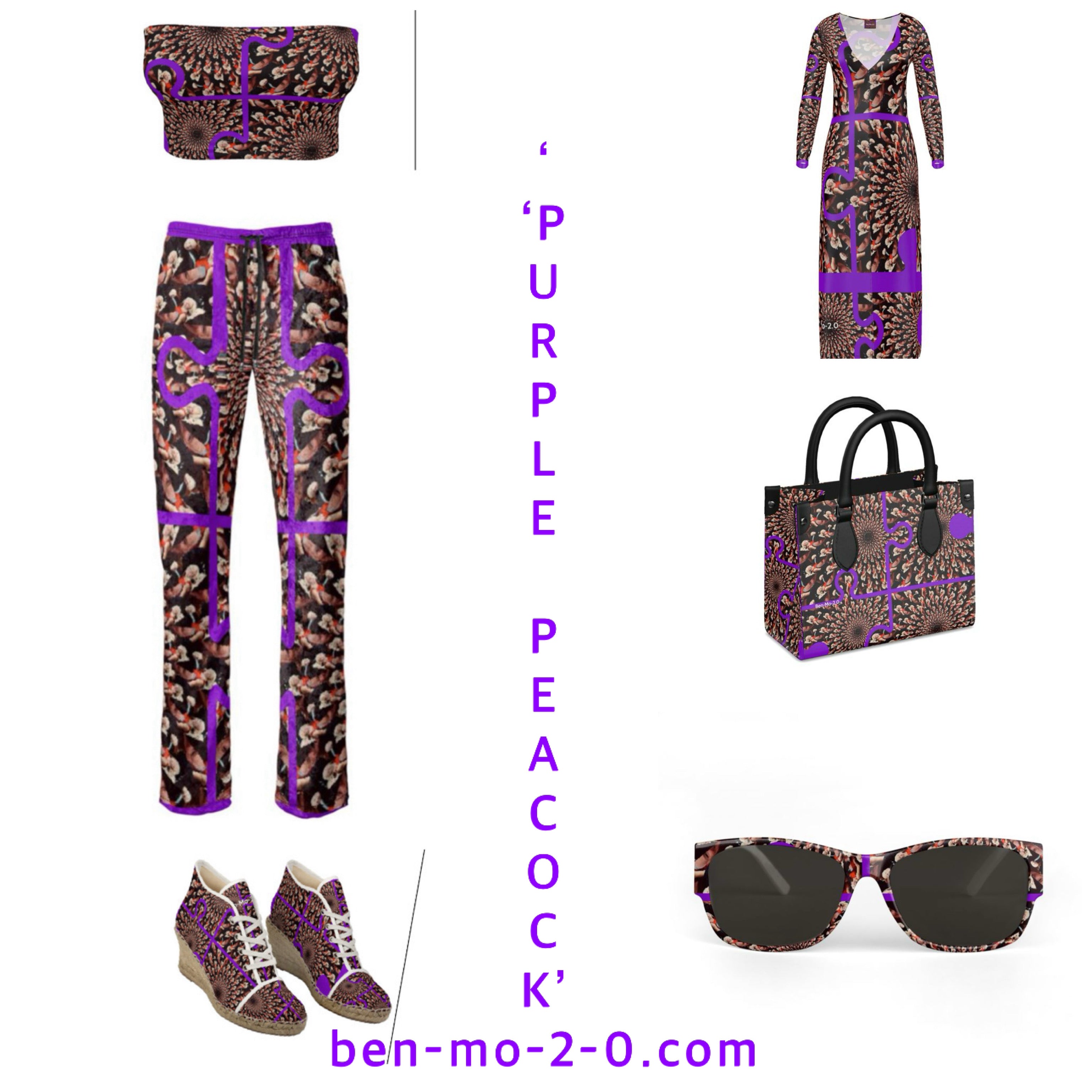 ‘Purple Peacock’ Collection – Ben-Mo-2.0 Homegear-Athleisure Boutique